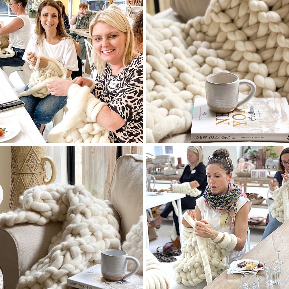 ARM KNITTED WOOL BLANKET WORKSHOP | Little Lane Workshops | Sydney ...