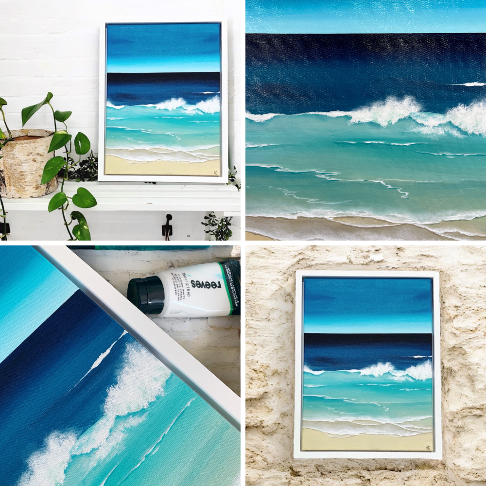 ACRYLIC BEACH SCENE ART WORKSHOP – Little Lane